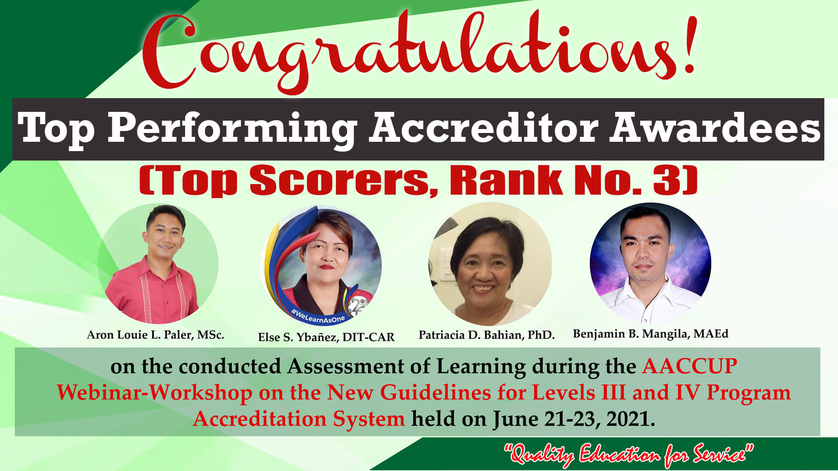 Top Accreditors – Stronger & Bolder JHCSC for Quality Tertiary Education